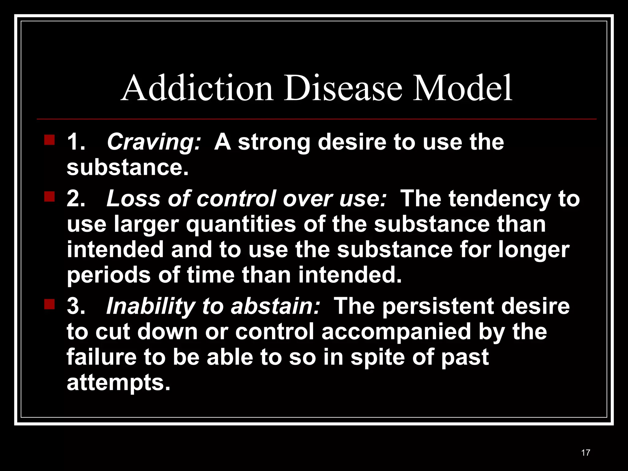 Addiction disease model | PPT