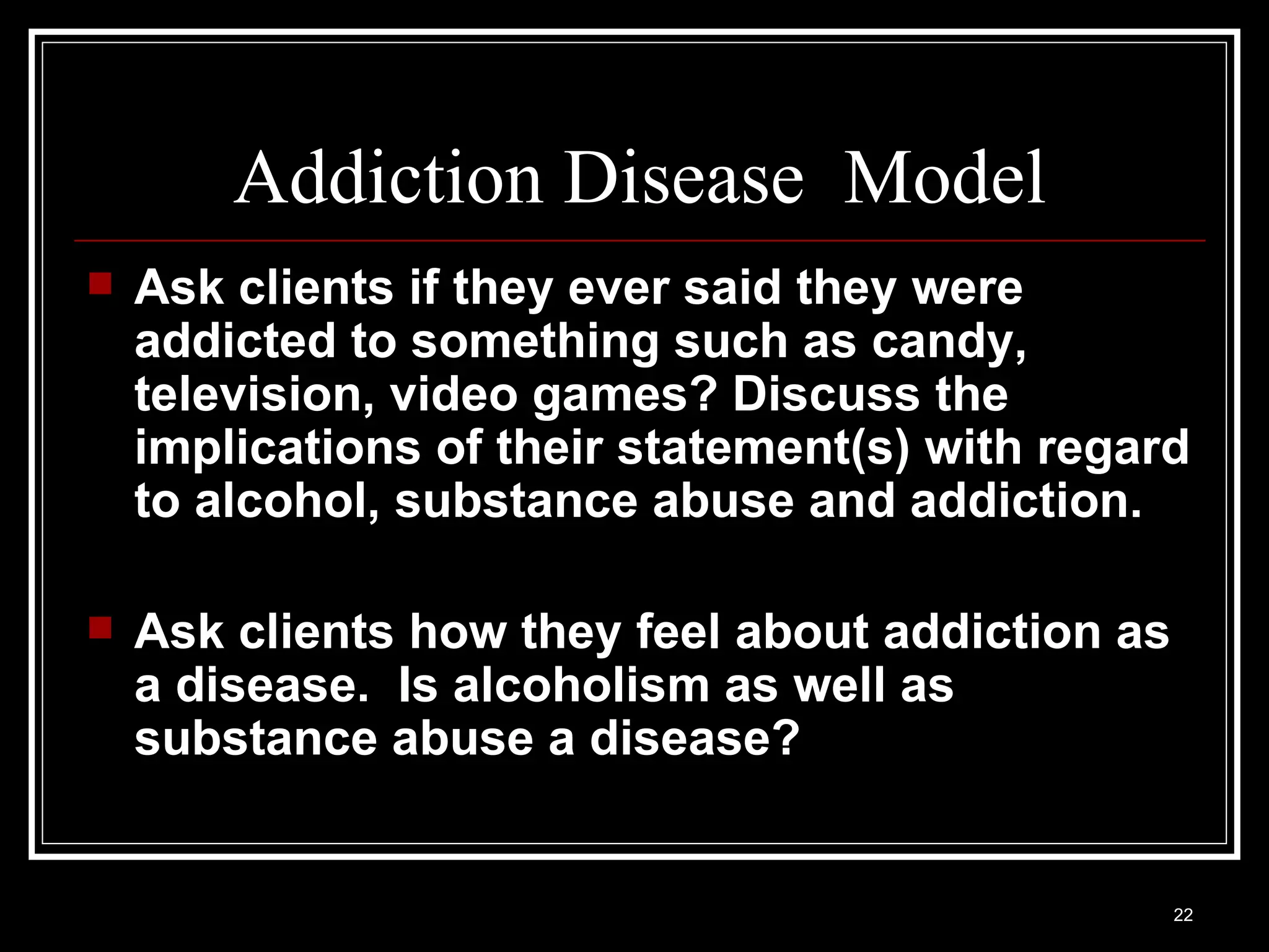 Addiction disease model | PPT