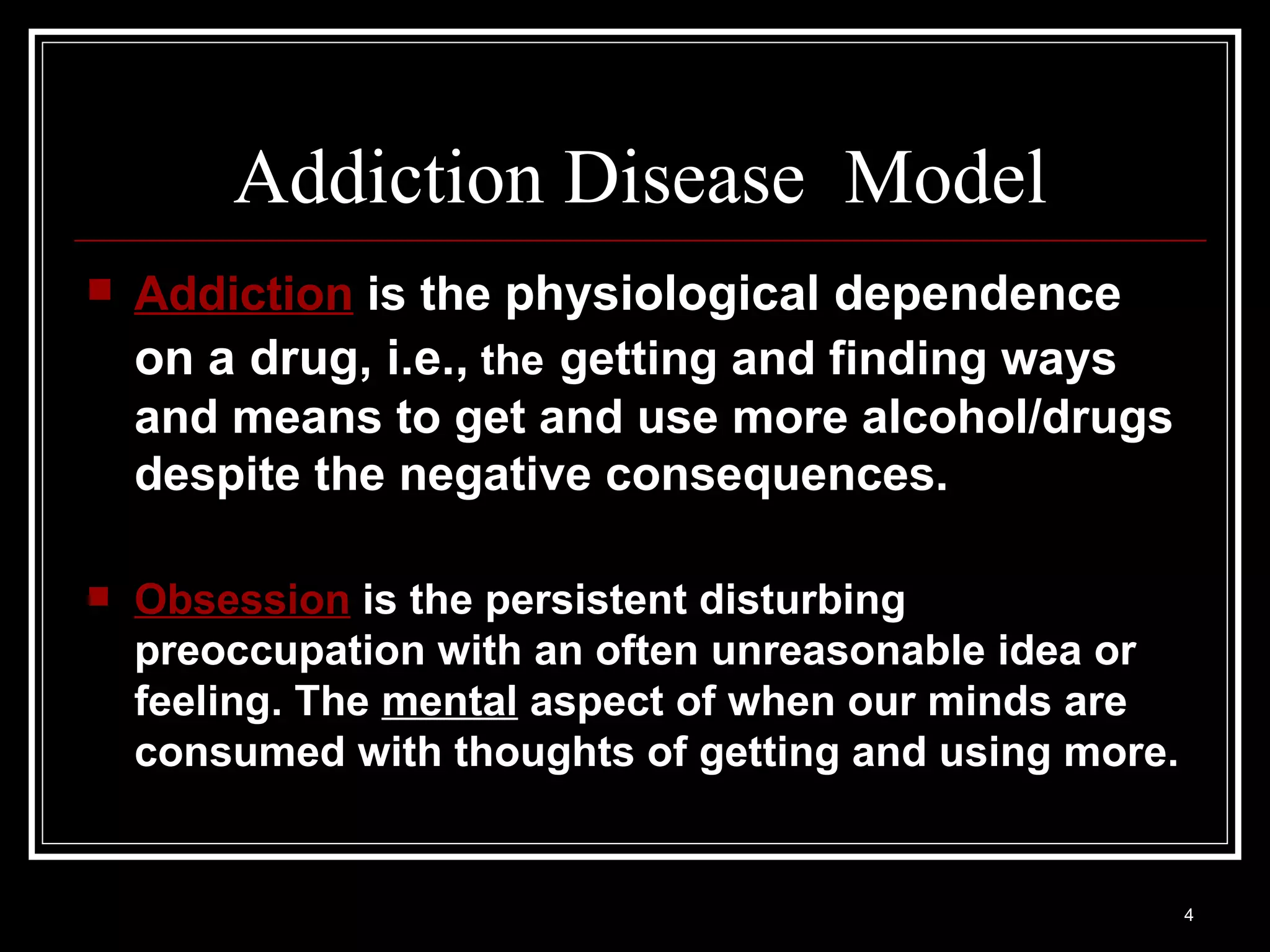 Addiction disease model | PPT