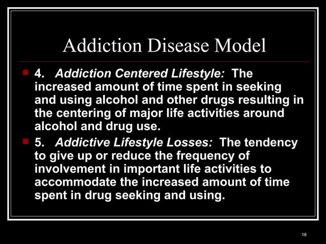 Addiction disease model | PPT | Substance Abuse | Diseases and Conditions