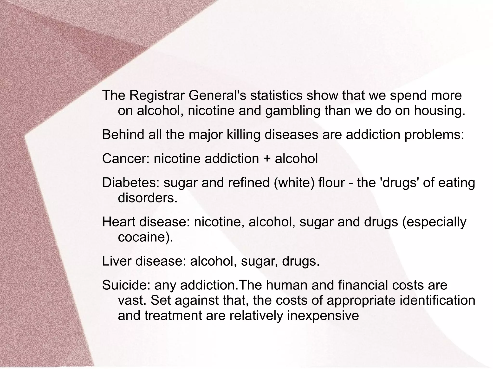 Addiction in numbers | PPT