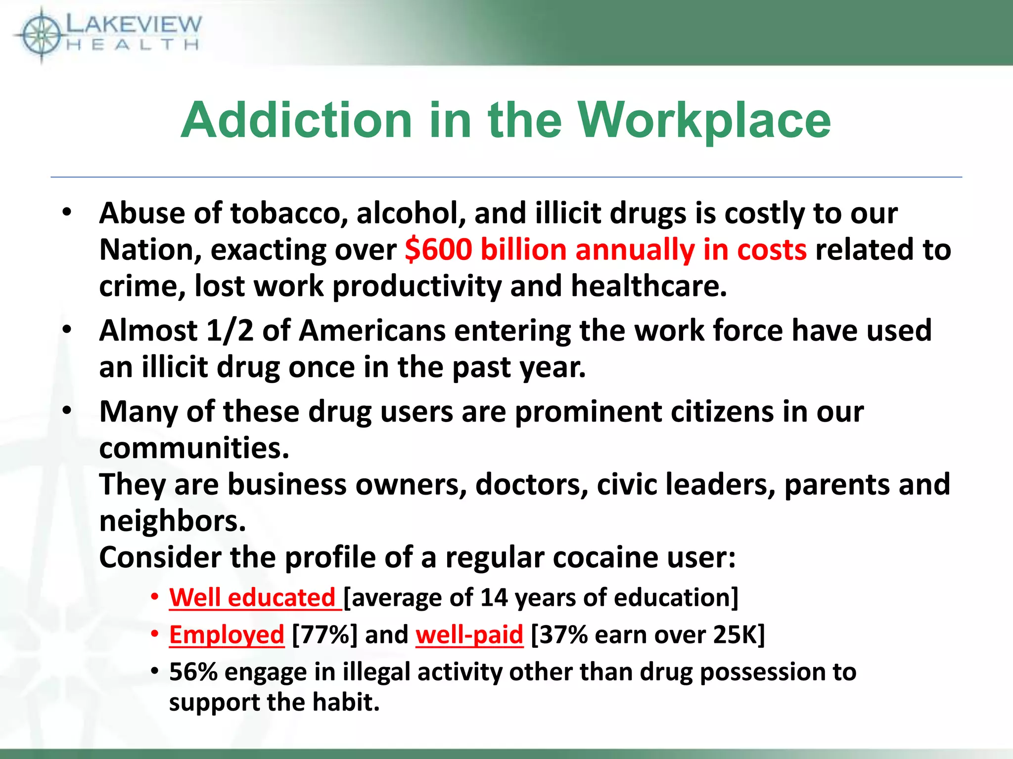 Addiction in the workplace | PPTX