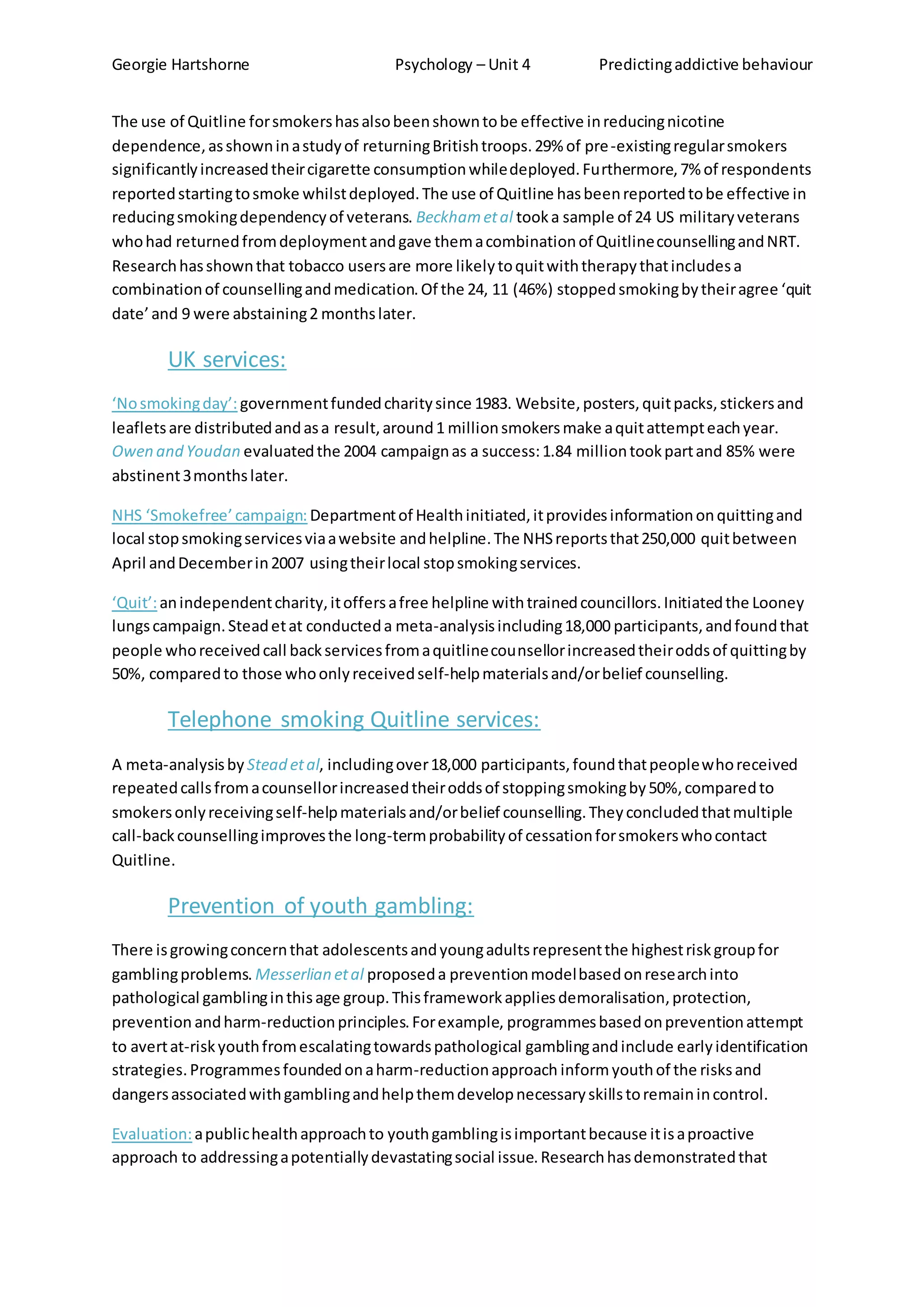 Addiction – predicting addictive behaviour | PDF