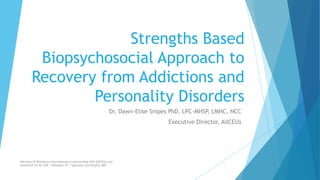 Addictions and Personality Disorders | PPTX