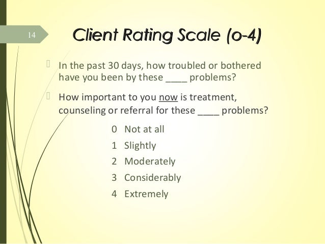 Addiction severity index intro training jan 2015