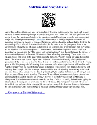 Addiction Short Story Addiction | PDF