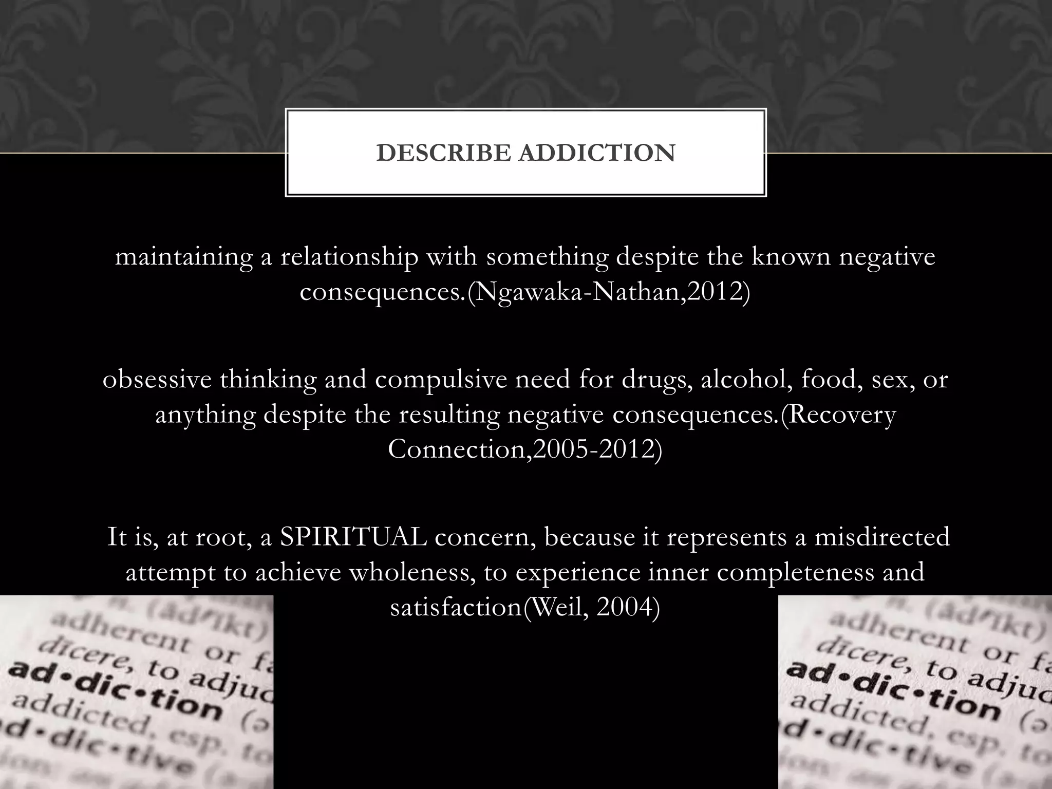 Addictions presentation | PPTX