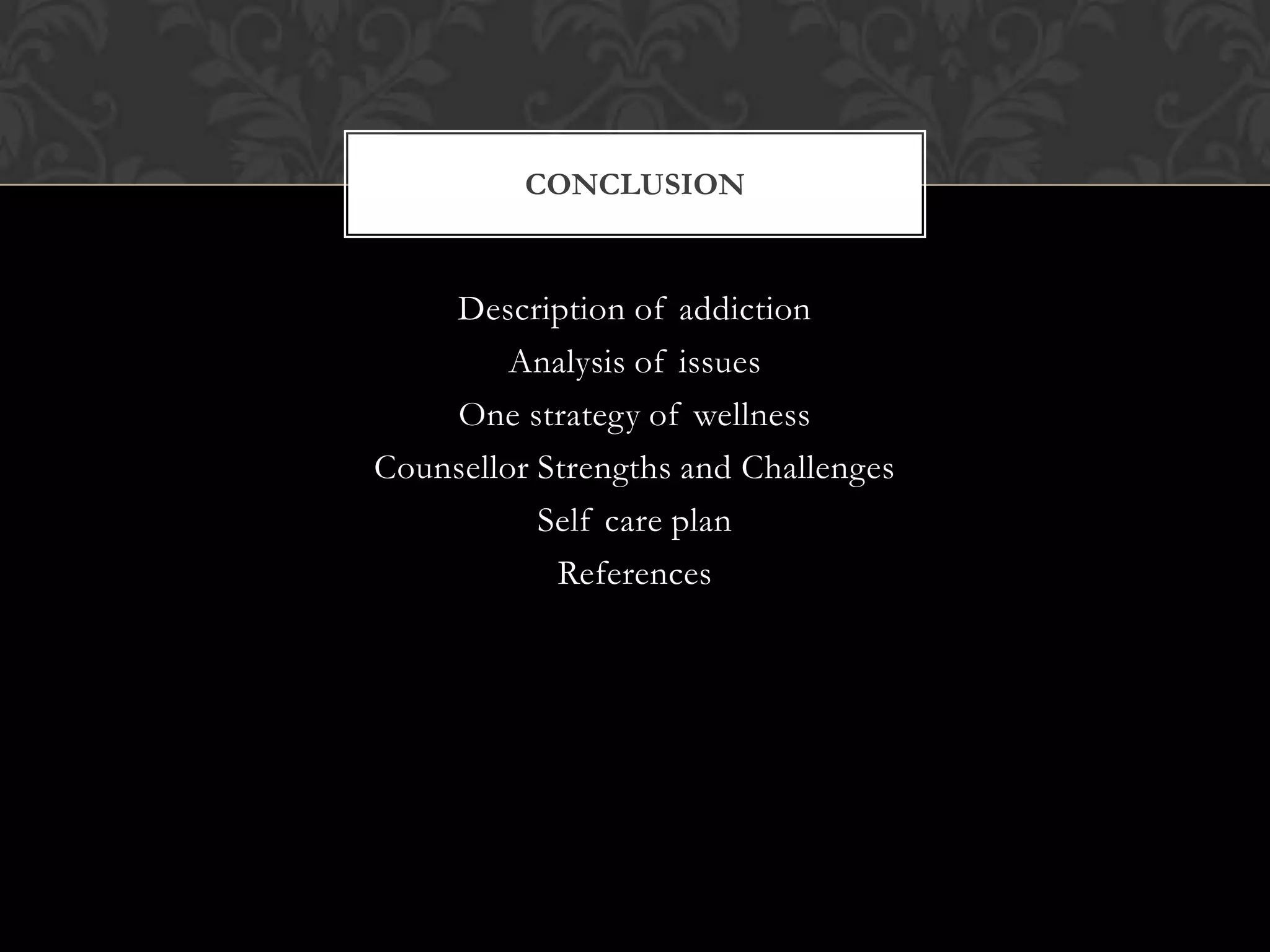 Addictions presentation | PPTX