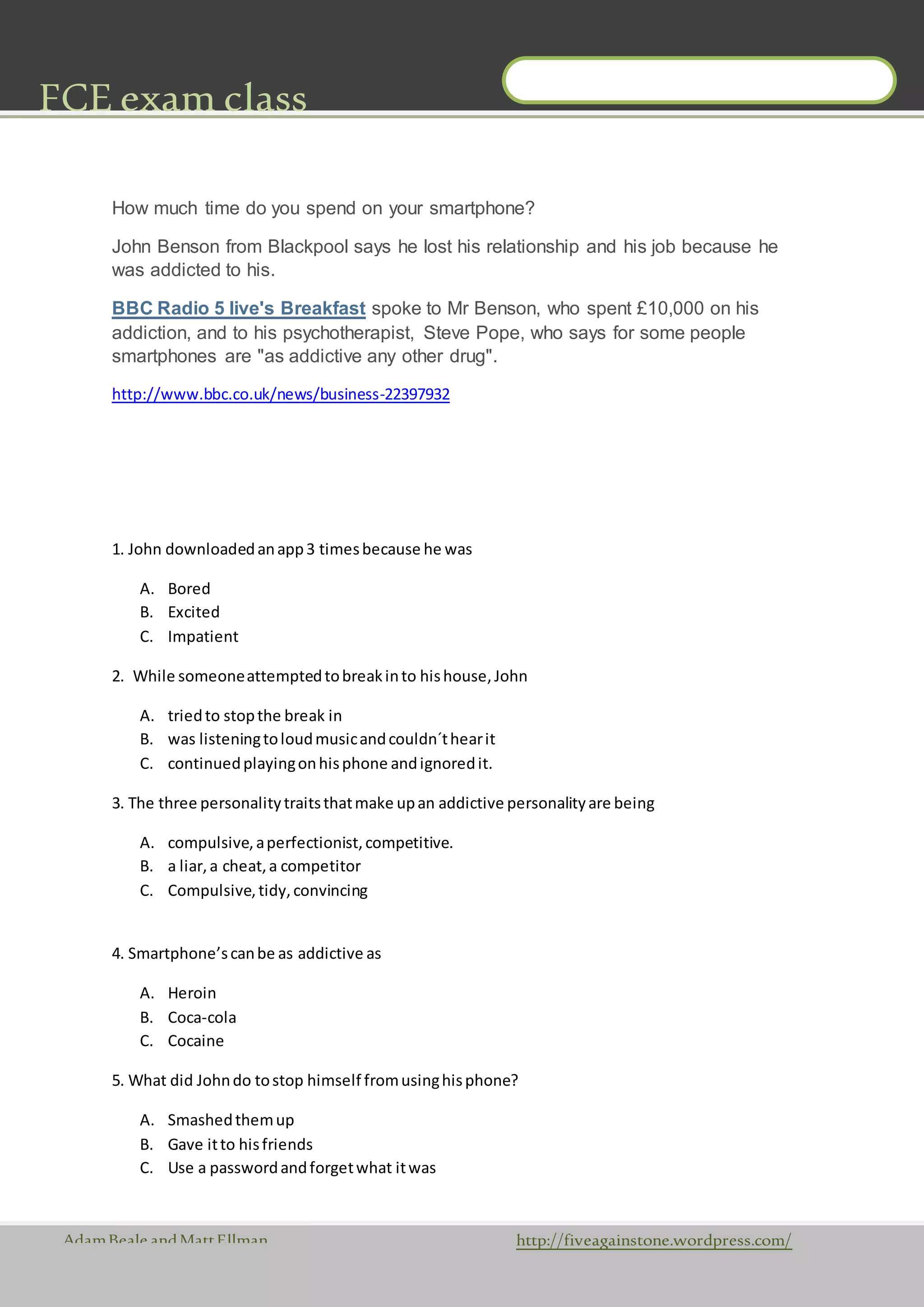 Addiction to technology | PDF