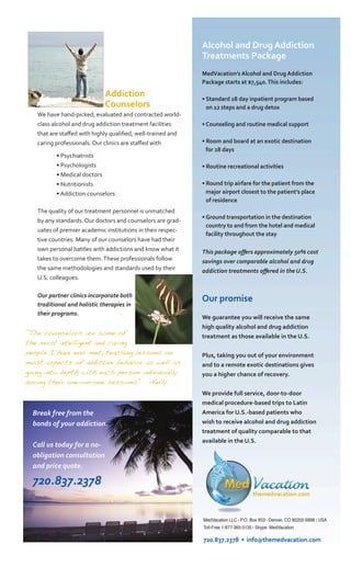 Addiction treatments brochure | PDF