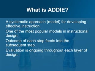 Addie | PPT