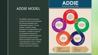 Compare & Contrast ADDIE & DICK & CAERY | PPT