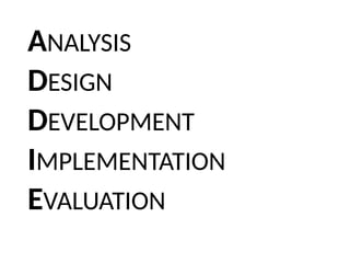 ADDIE-MODEL. technology for teaching and learning | PPTX