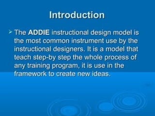 ADDIE-MODEL. technology for teaching and learning | PPTX