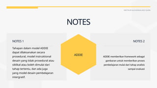ADDIE - Research and Development Theory in Education | PPTX