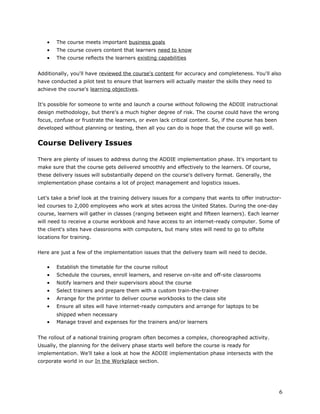Addie instructional design model | DOC