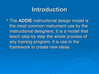 Analysis, design, development, Implement, Evaluation | PPT