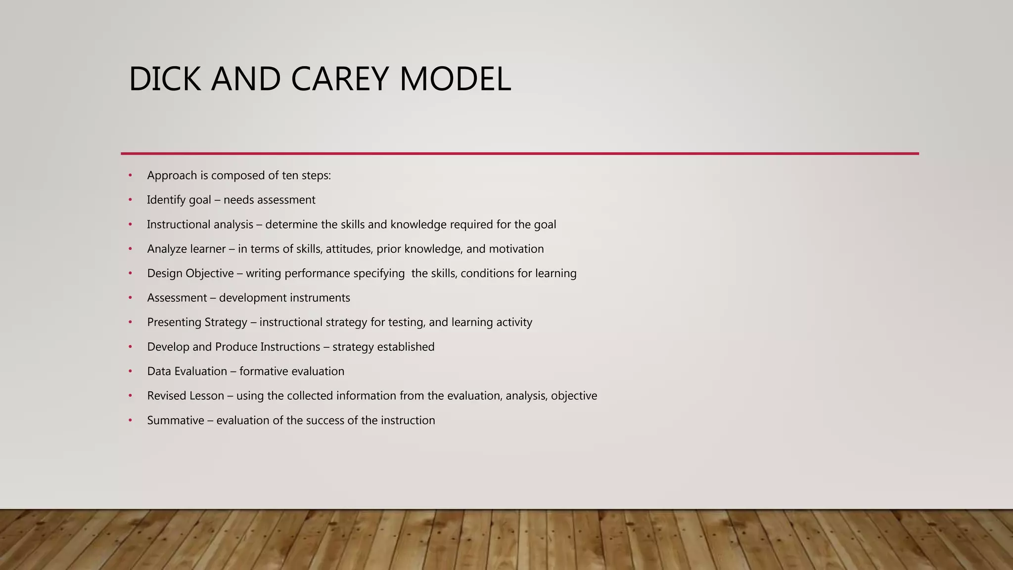 Addie model v dick and cary | PPTX