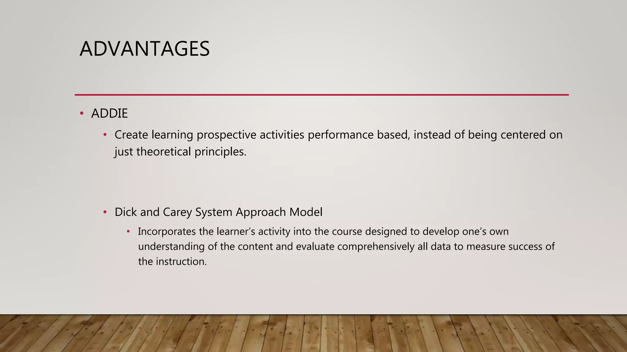 Addie model v dick and cary | PPTX