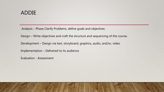 Addie model v dick and cary | PPTX