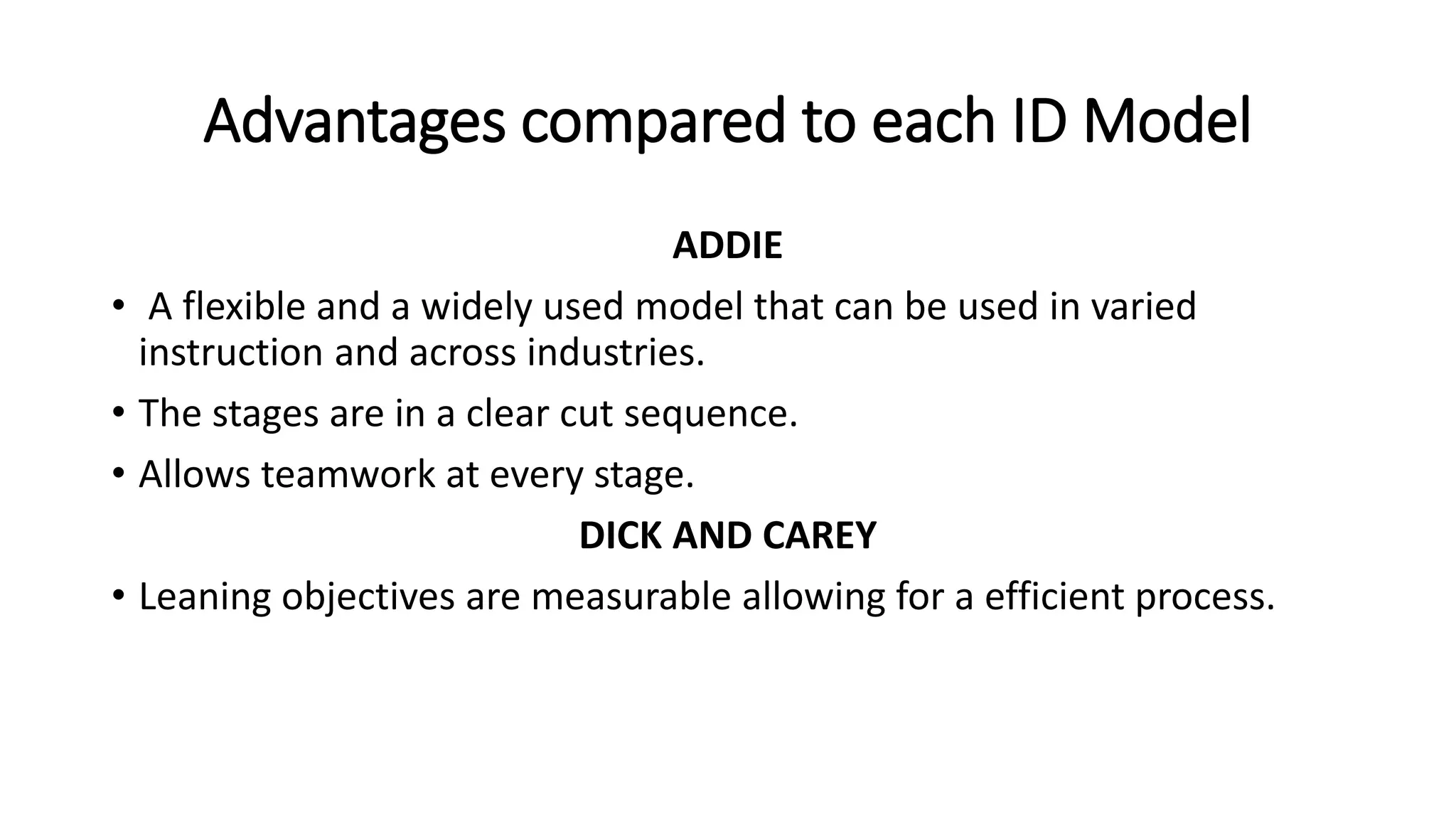 Addie vs dick and carey instructional design models | PPT