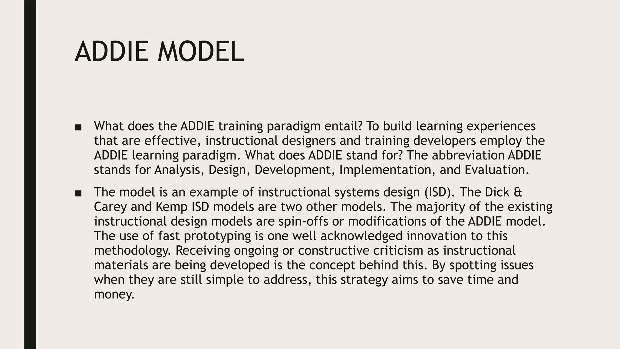 AddIe vs Dick and Carey Model.pptx