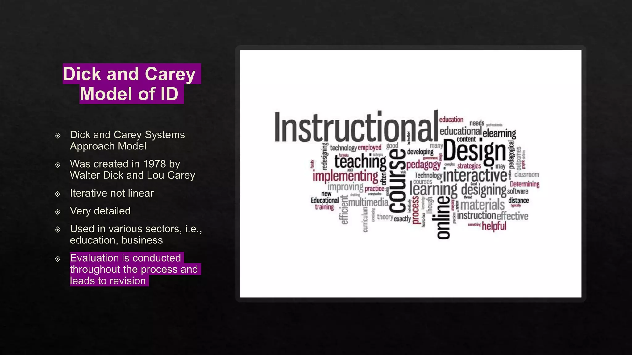 ADDIE vs Dick and Carey Models of Instructional Design | PPTX