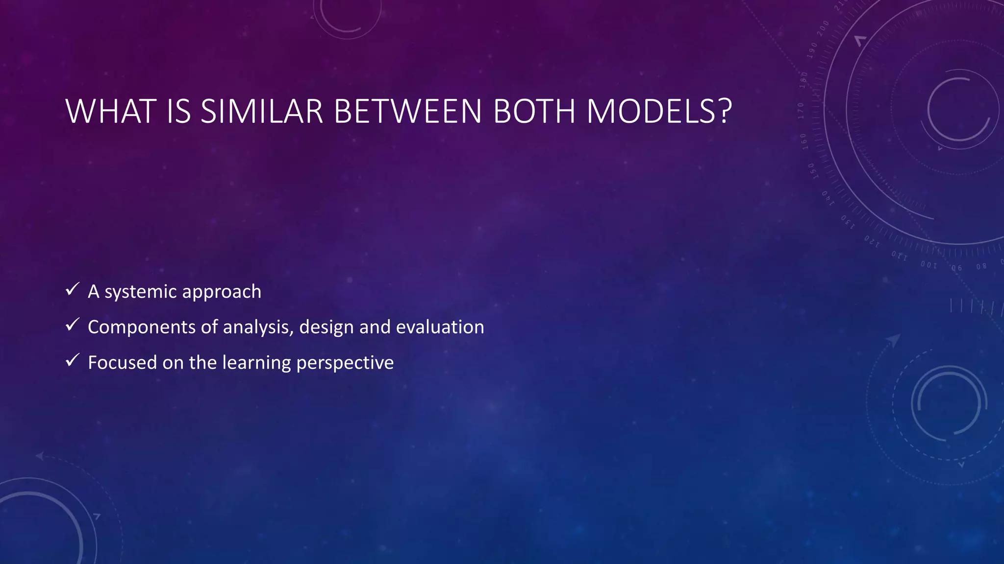 Addie vs Dick & Carey Models | PPT