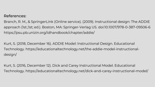 ADDIE vs Dick & Carey ID Model.pptx
