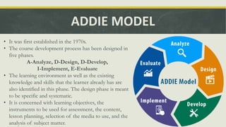 Addie Model vs. Dick & Carey Model | PPTX