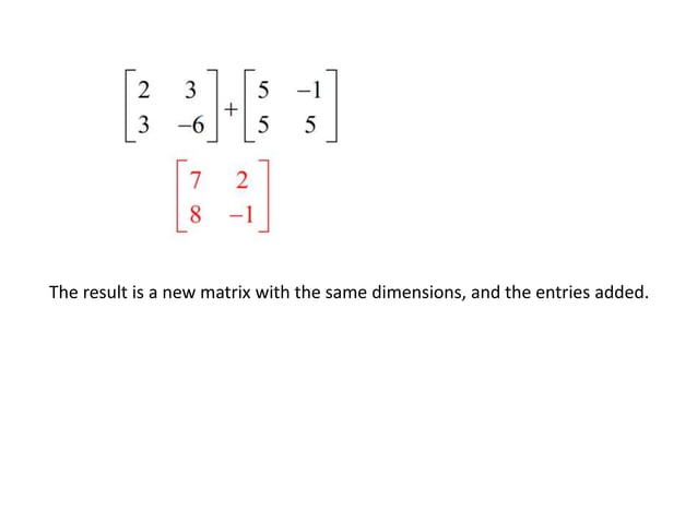 Adding And Subtracting Matrices Unit 3 Lesson 2 Ppt