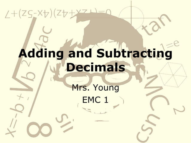 Add and Subtract Decimals | PPT | Technology & Computing