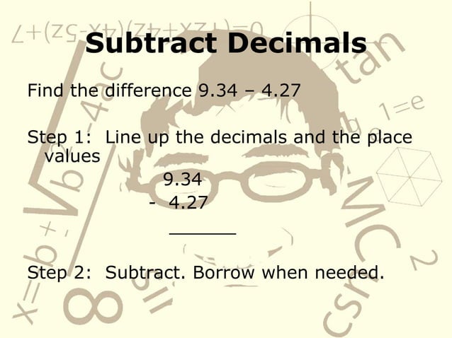 Add and Subtract Decimals | PPT | Technology & Computing