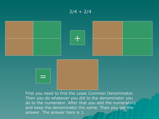 Adding and Subtracting Fraction with Different Denominators | PPT