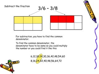 adding and subtracting fractions | PPT