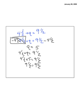 Adding And Subtracting One Step Equations | PDF