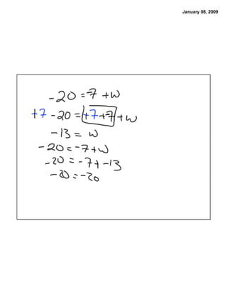 Adding And Subtracting One Step Equations | PDF