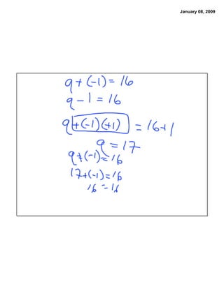 Adding And Subtracting One Step Equations | PDF