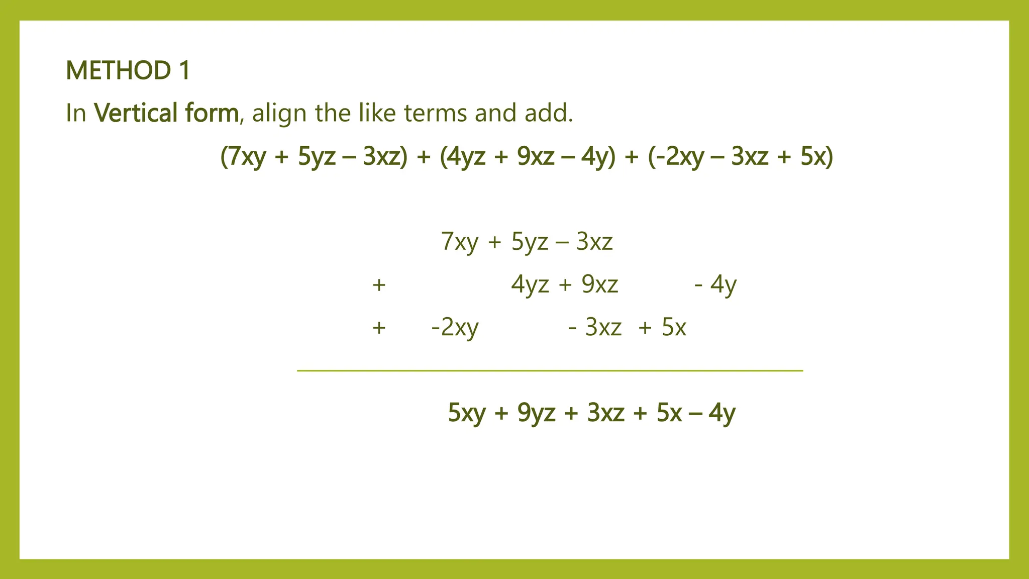 Adding And Subtracting Polynomialss Pptx