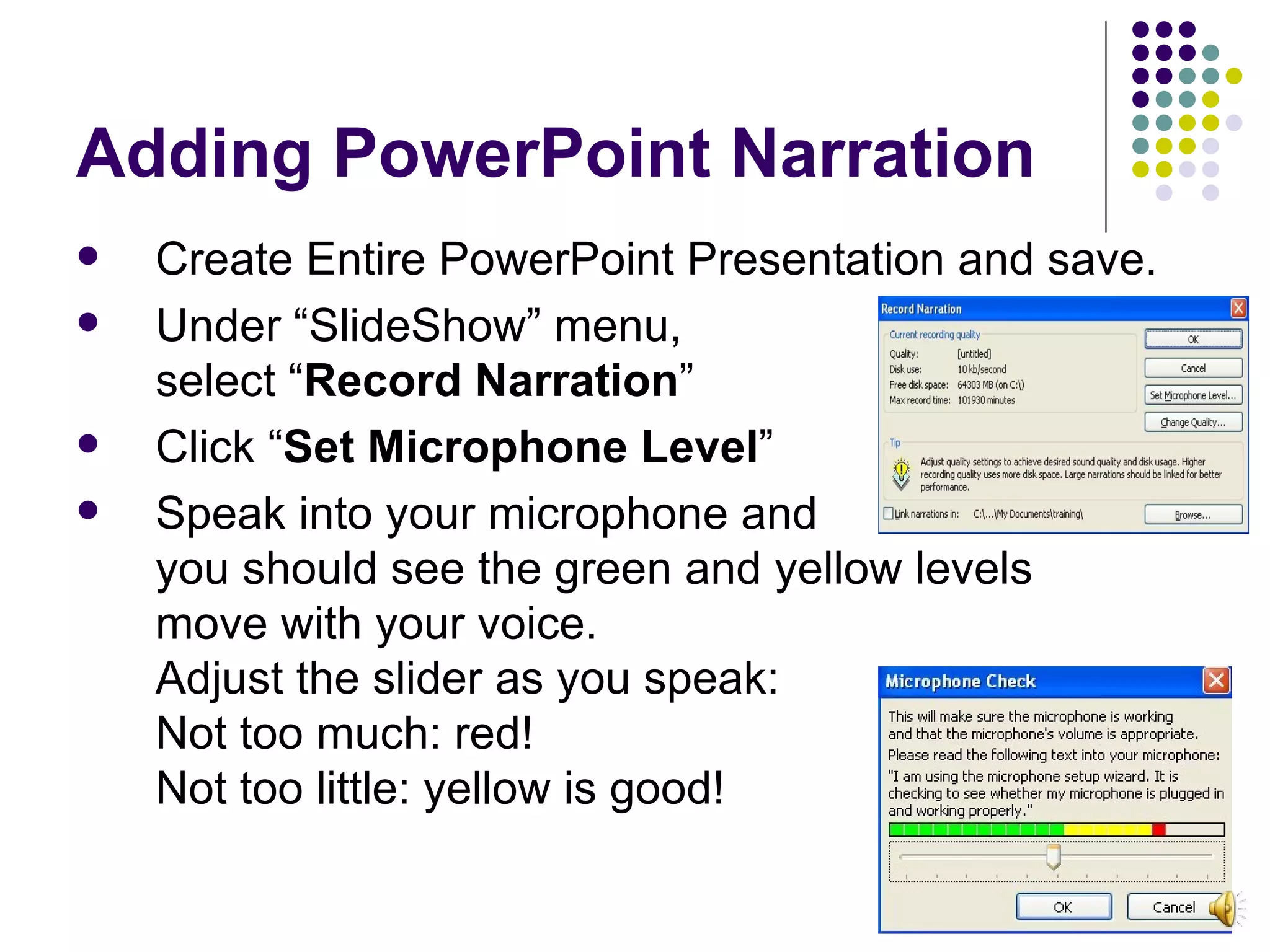 Adding Audio Narration to PowerPoint | PPT