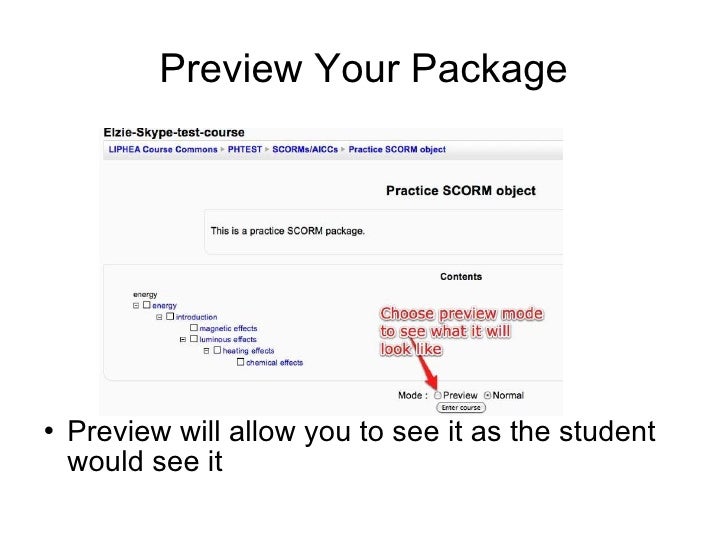 Backing up a scorm package in moodle - squarefreeloads