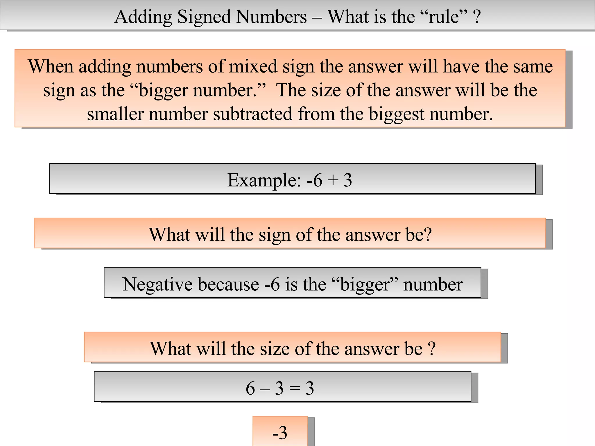 Adding Signed Numbers Using Reds And Yellows | PPT