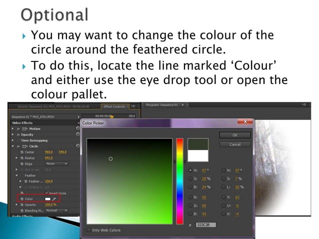 Adding a feathered border | PPT