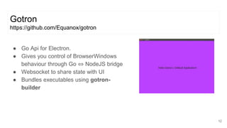 Adding a GUI to Go | PPT