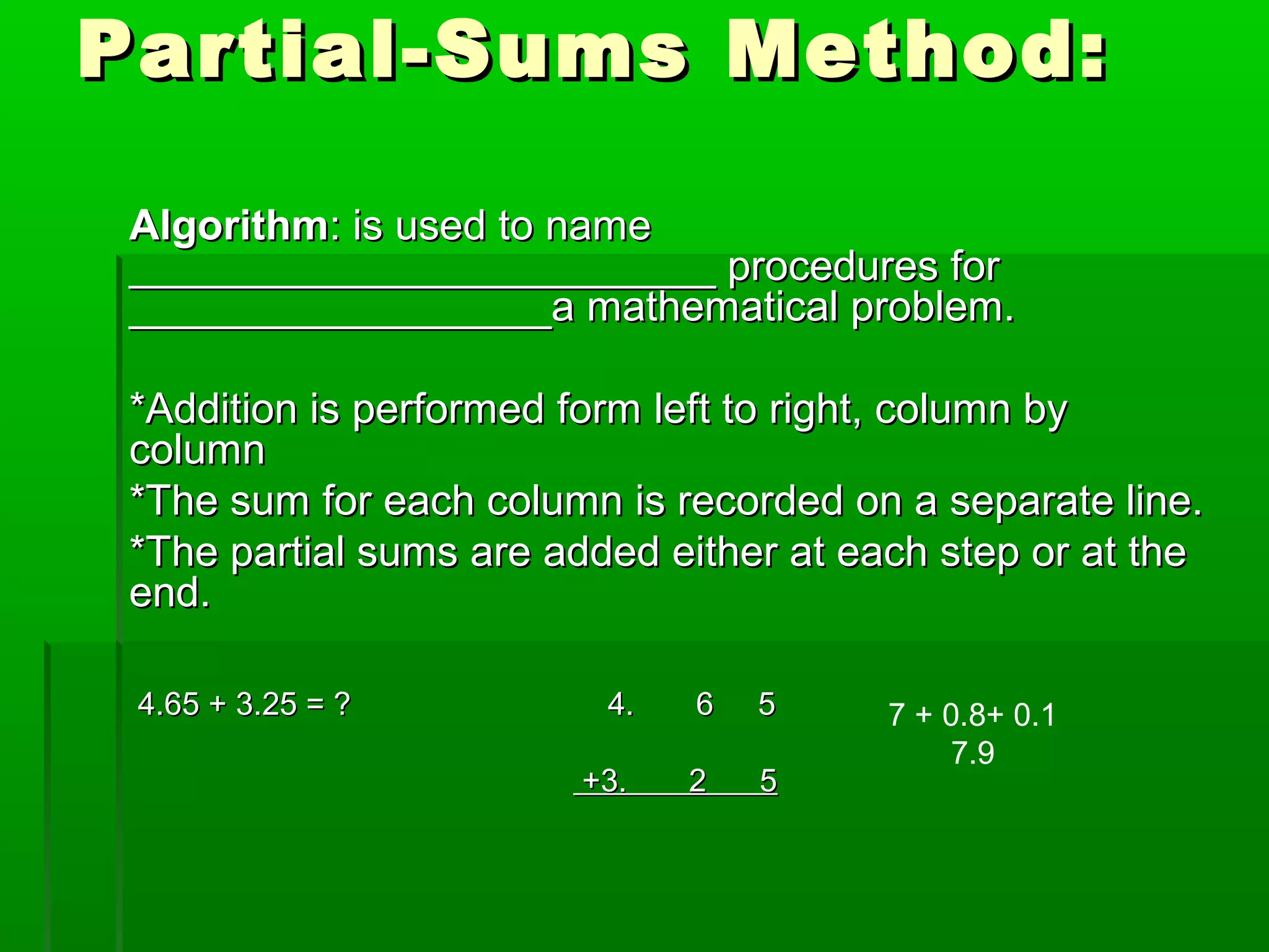 Adding and subtracting | PPT