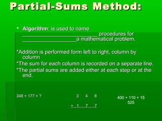 Adding and subtracting | PPT