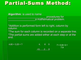 Adding and subtracting | PPT