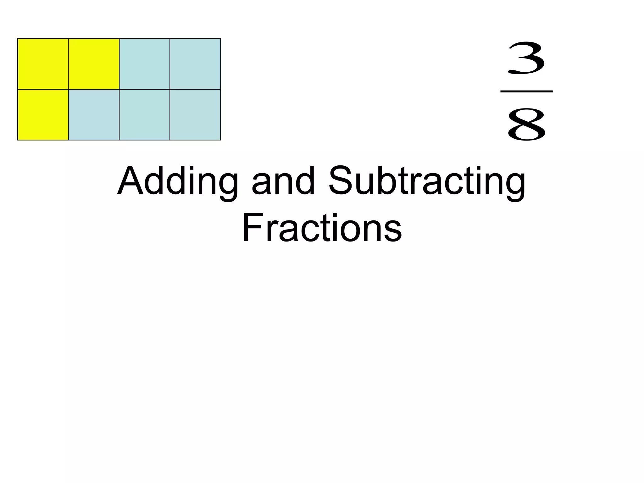Adding and subtracting fractions | PPT