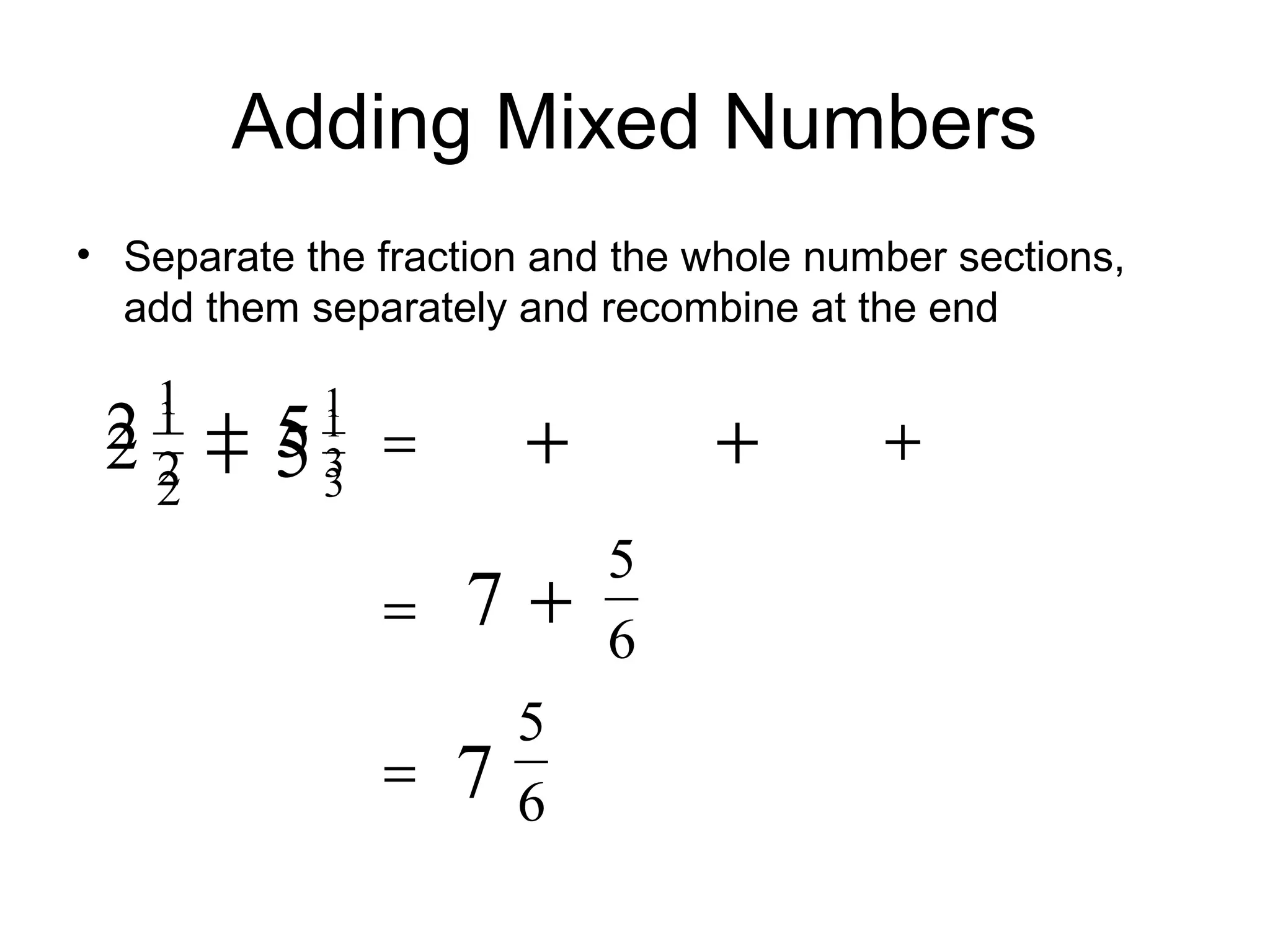 Adding and subtracting fractions | PPT