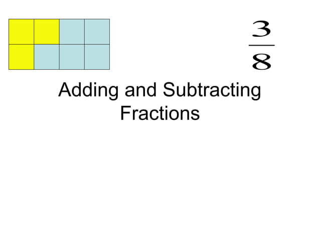Adding and subtracting fractions | PPT